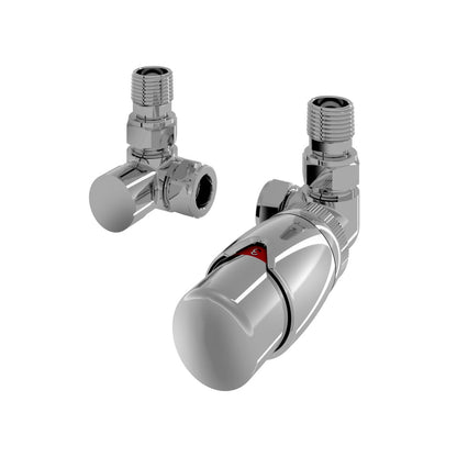 Eastbrook Darlington Corner Chrome Bi-Directional TRV with Lockshield ...